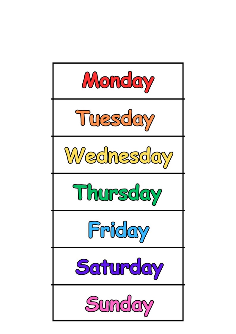 Fun, Eductional, Home Education, Days of the Week, Printable Activity ...