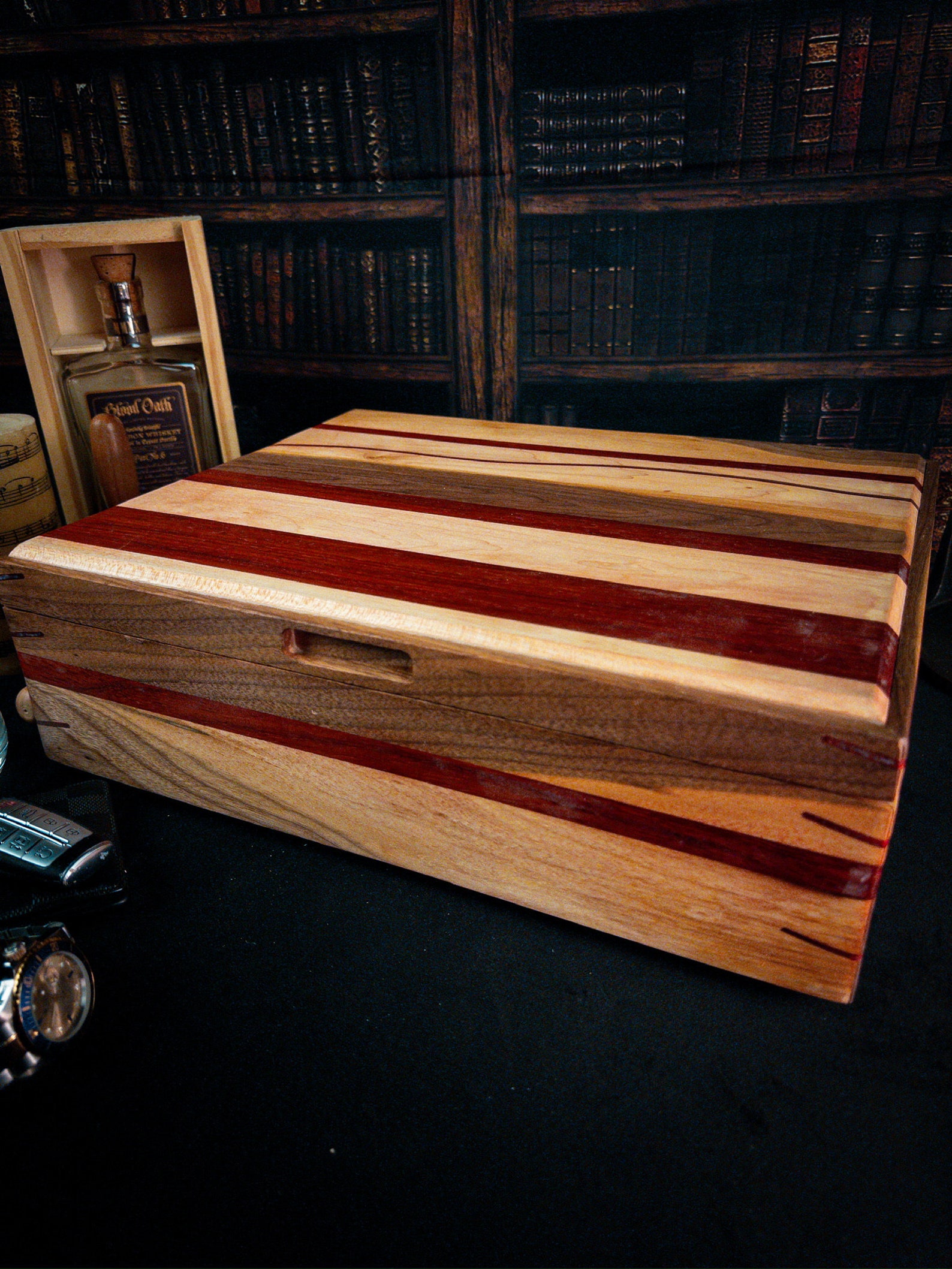 Large Keepsake Box Made From Solid Wood Walnut, Maple, and Padauk - Etsy