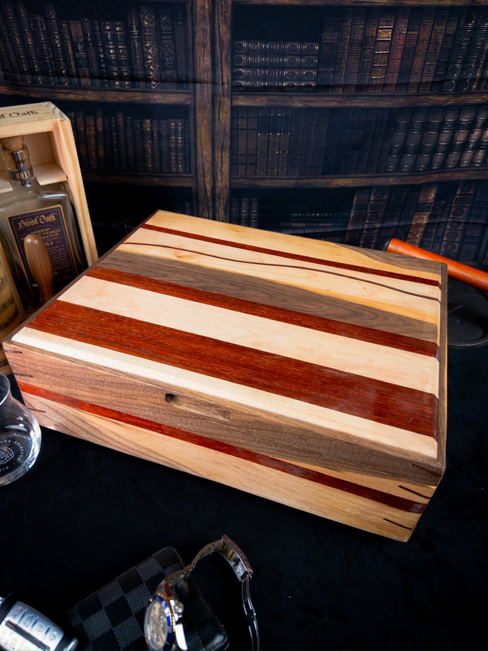 Large Keepsake Box Made From Solid Wood Walnut, Maple, and Padauk - Etsy