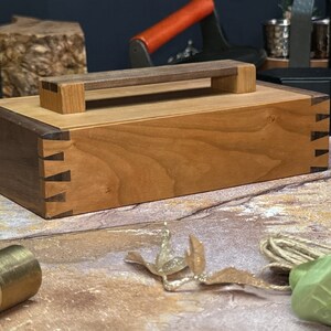 Solid Wood Keepsake Heirloom Box Made From Walnut and Cherry With ...
