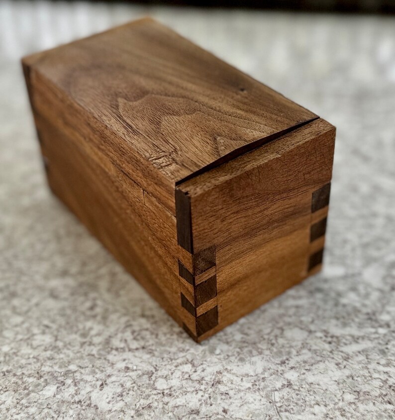 Handmade Heirloom Keepsake Box: Dovetail Joinery, Hidden Hinge, Flocked ...