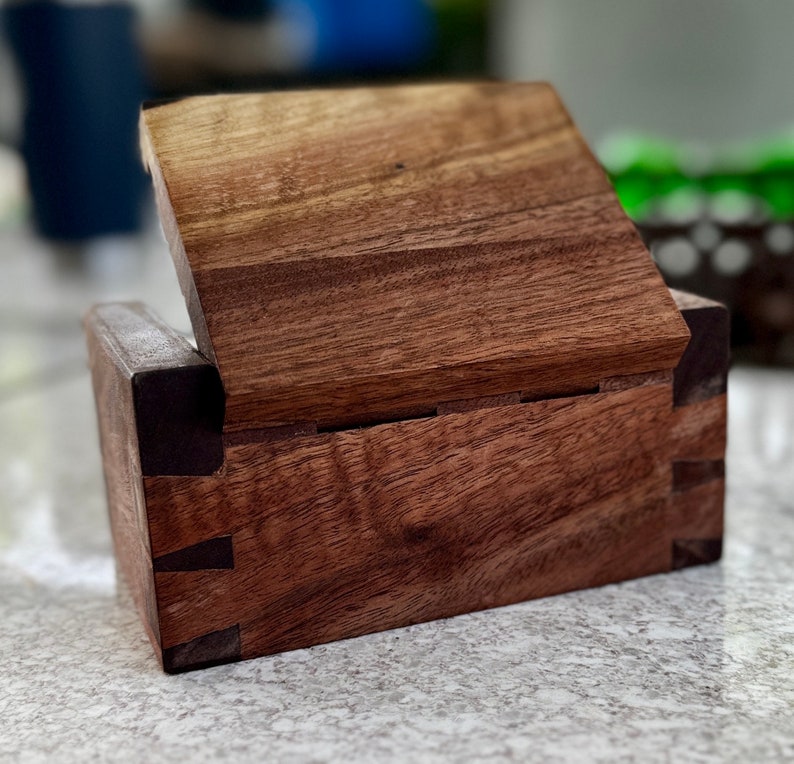 Handmade Heirloom Keepsake Box: Dovetail Joinery, Hidden Hinge, Flocked ...