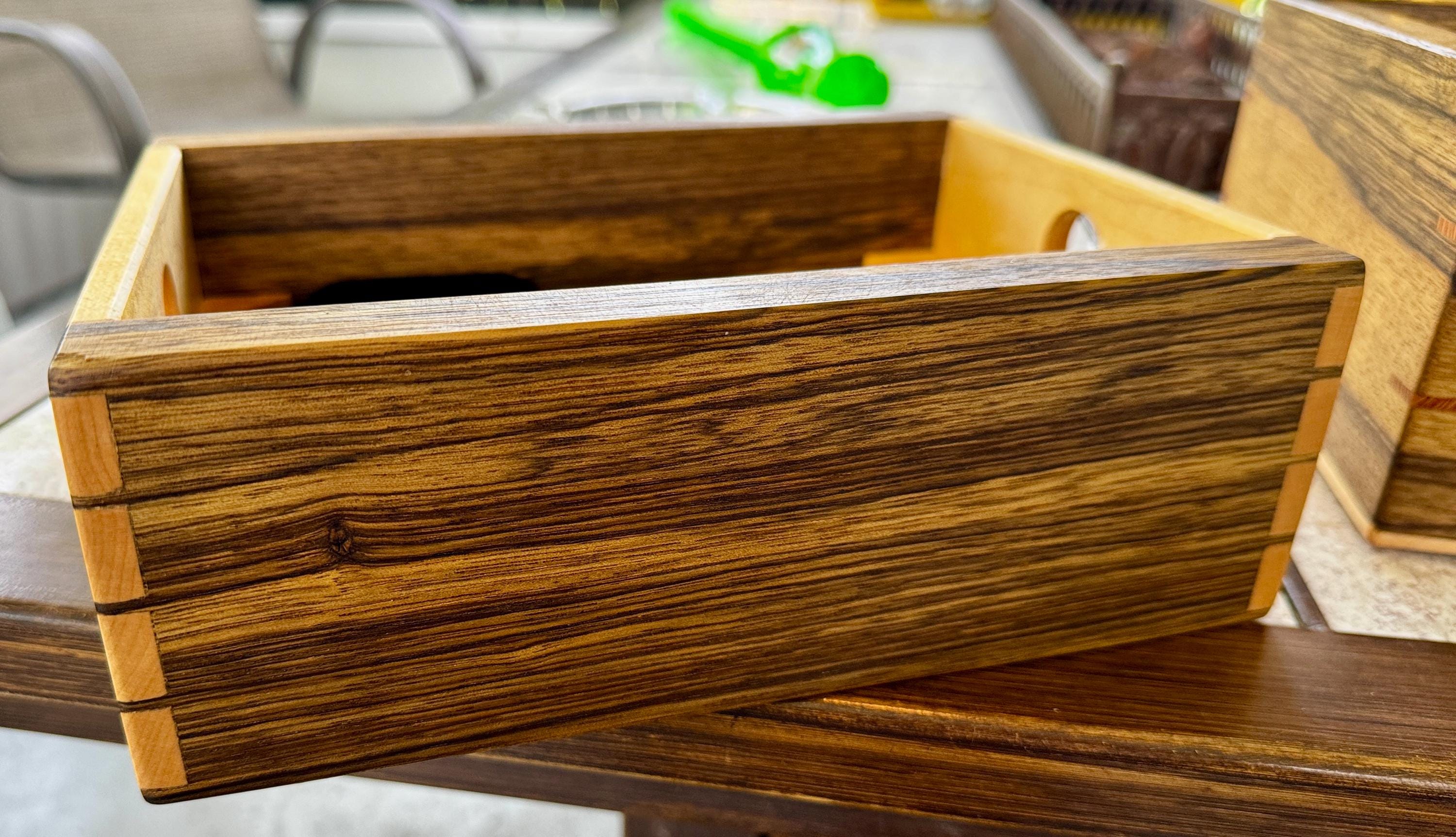 Custom Keepsake / Heirloom Box Made From Solid Wood Black Limba and ...