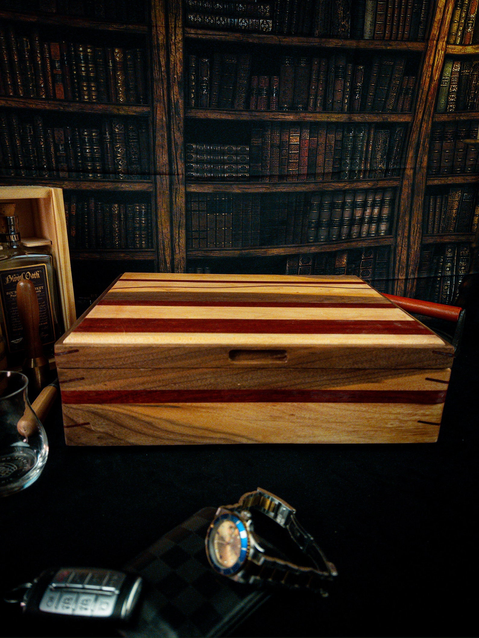 Large Keepsake Box Made From Solid Wood Walnut, Maple, and Padauk - Etsy