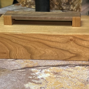 Solid Wood Keepsake Heirloom Box Made From Walnut and Cherry With ...
