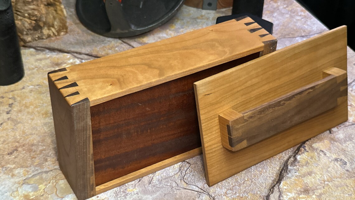 Solid Wood Keepsake Heirloom Box Made From Walnut and Cherry With ...