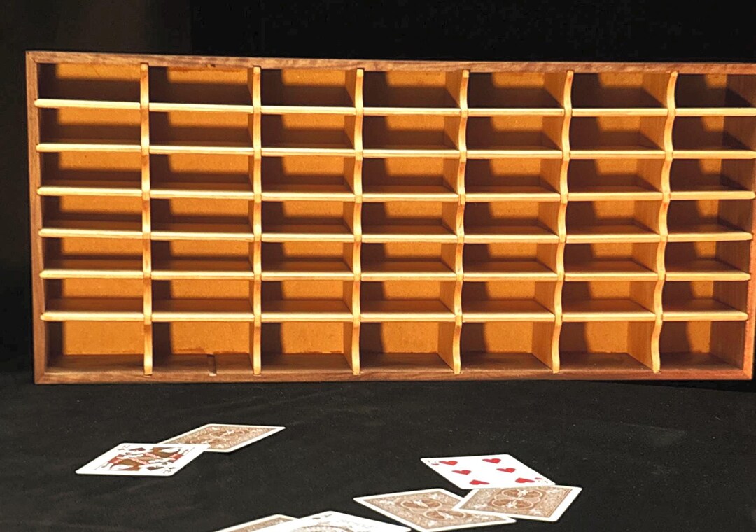 Custom Solid Wood Playing Card Display Case Collector Organizer - Etsy