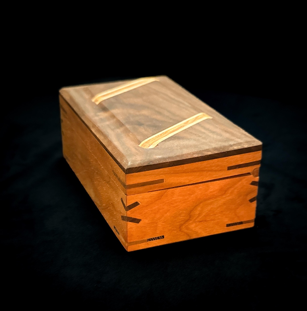 Handmade Solid Wood Keepsake / Heirloom Box Made From Black Walnut and ...