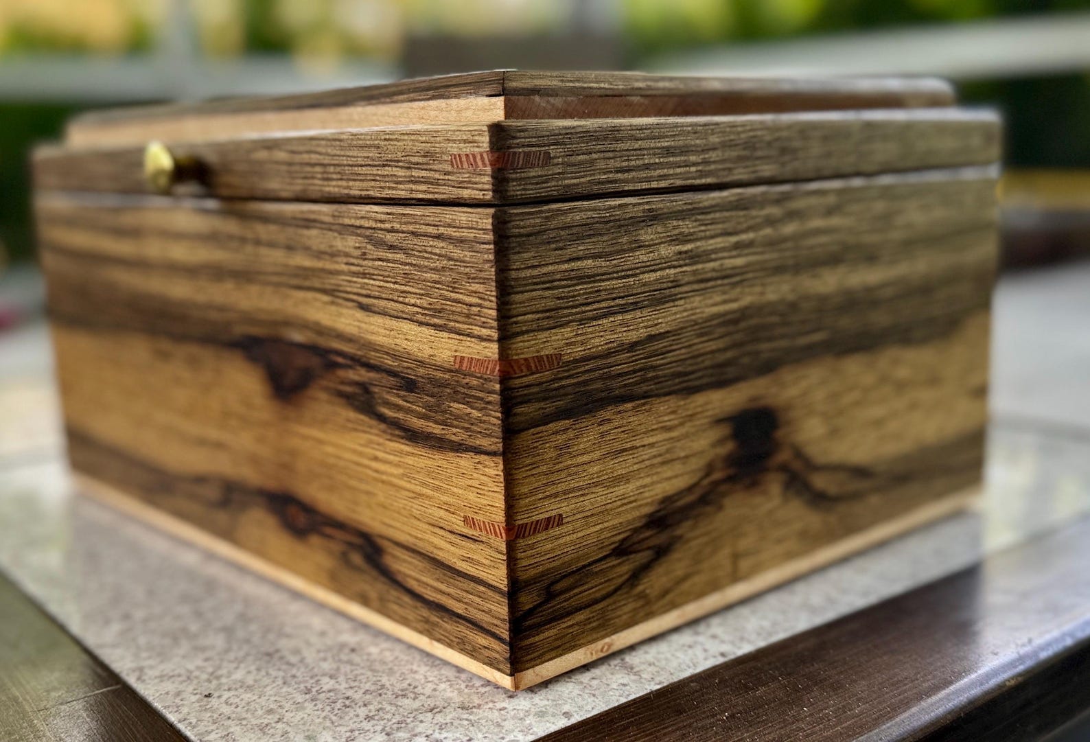 Custom Keepsake / Heirloom Box Made From Solid Wood Black Limba and ...