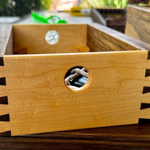 Custom Keepsake / Heirloom Box Made From Solid Wood Black Limba and ...