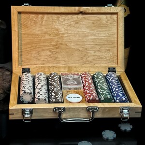Custom Wooden Poker Chip Case: Handmade Game Storage Box - Etsy