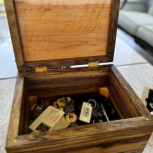 Custom Keepsake / Heirloom Box Made From Solid Wood Black Limba and ...
