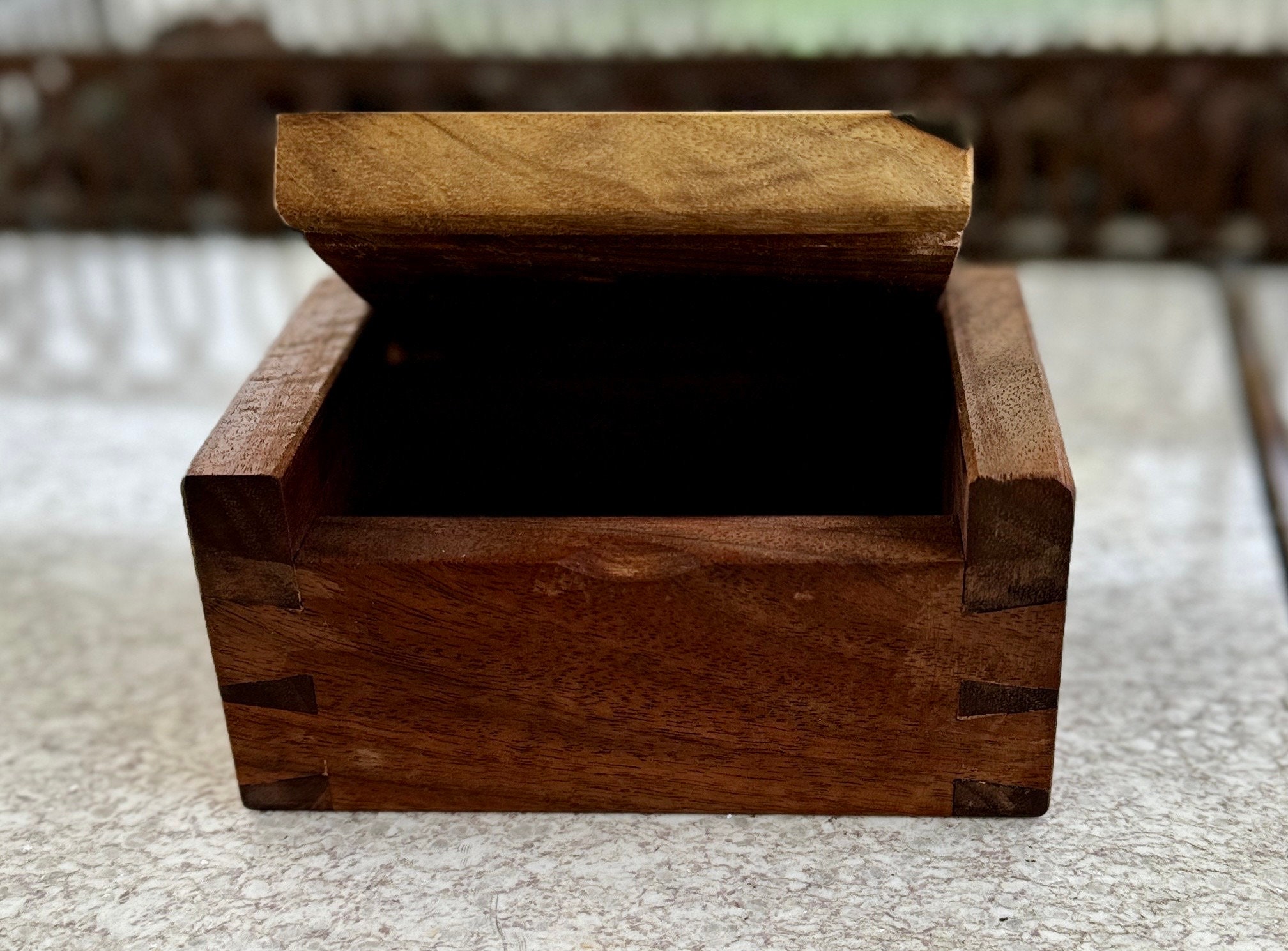 Handmade Heirloom Keepsake Box: Dovetail Joinery, Hidden Hinge, Flocked ...