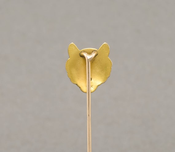 Antique French FIX Tiger Stick Pin - Charming Gold-Fi… - Gem