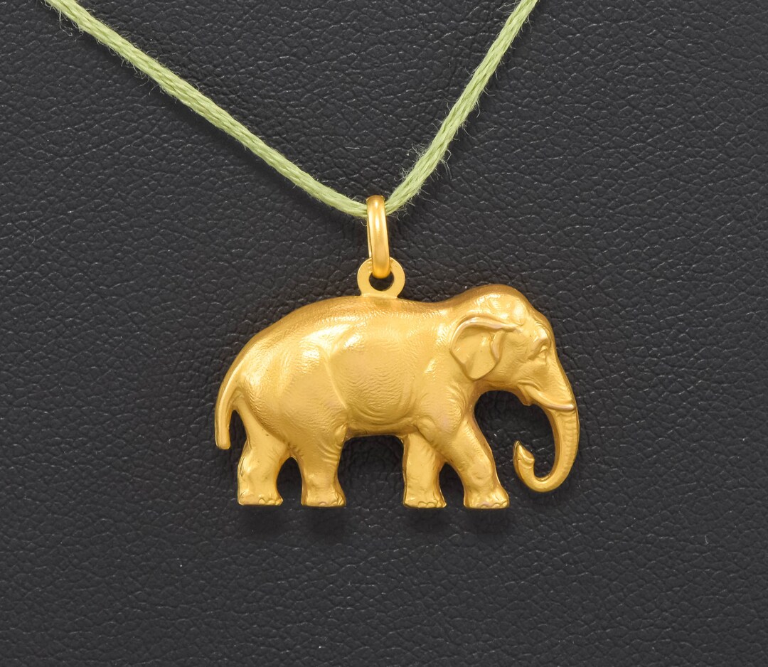 Art Nouveau French Elephant Charm Pendant - Fine FIX Gold-filled ...