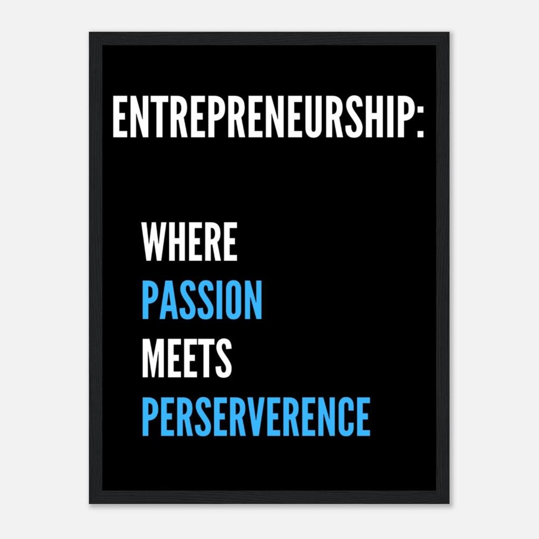 Entrepreneurship Where Passion Meets Perseverance Premium Paper Wood ...