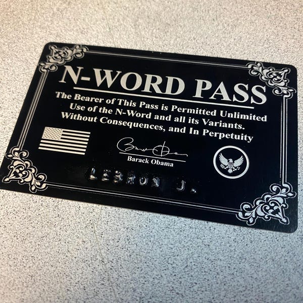 N Word Pass - Etsy