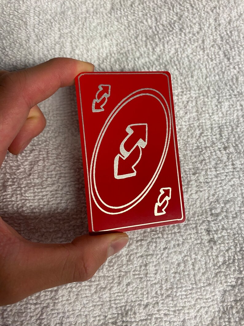 Metal UNO Reverse Card RED Gift, Metal Business Card, Uno Card, Uno ...