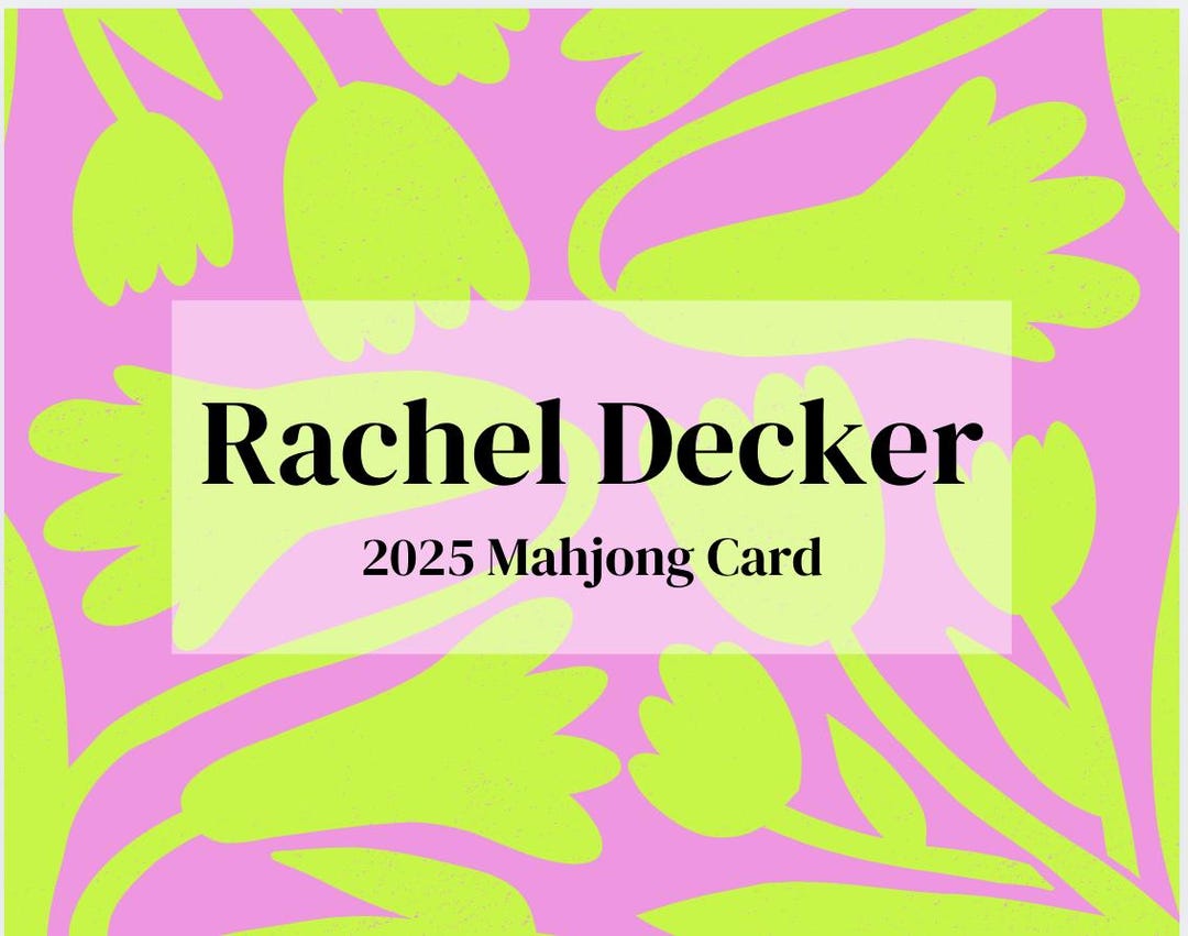 Mahjong Card Sticker - Neon Garden - Etsy