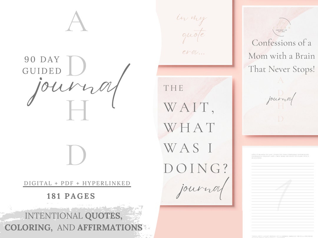 ADHD Journal Prompts for Adults | Digital Self-discovery Prompts ...