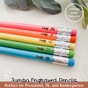 Personalized Jumbo Pencils for Kindergarten My First Pencil, Custom ...