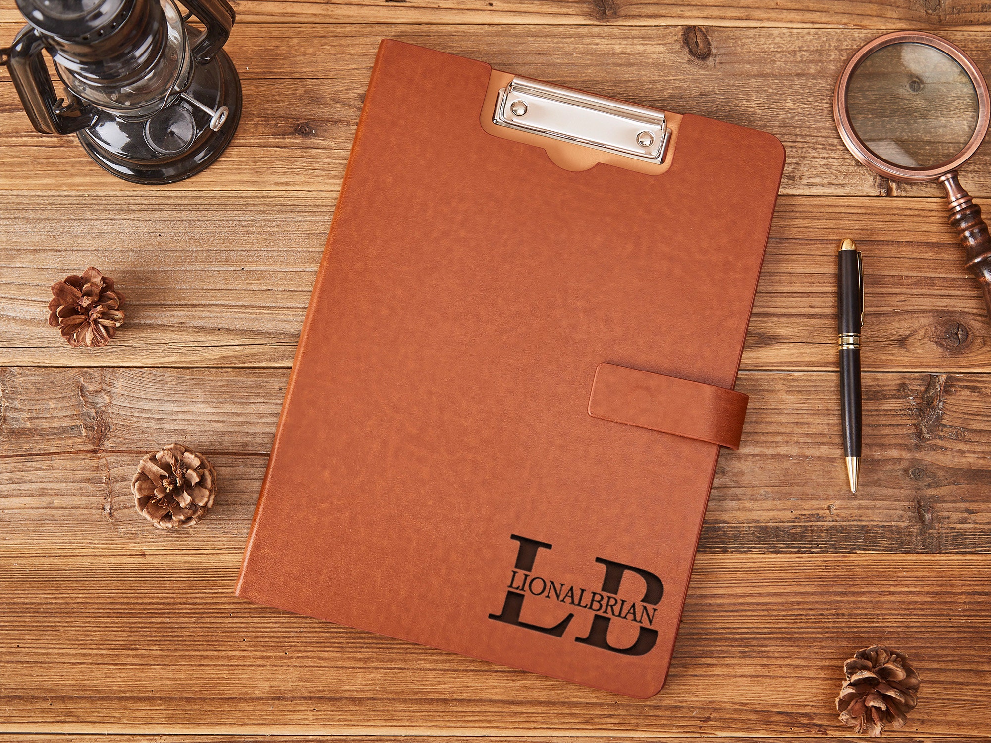 Personalized Leather Portfolio, Refillable Portfolio, Father's Day Gift ...