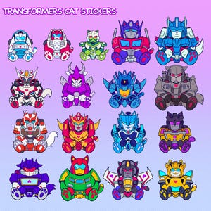 TRANSFORMERS IDW CATS Stickers - Sparkly - Wave 1 - Etsy