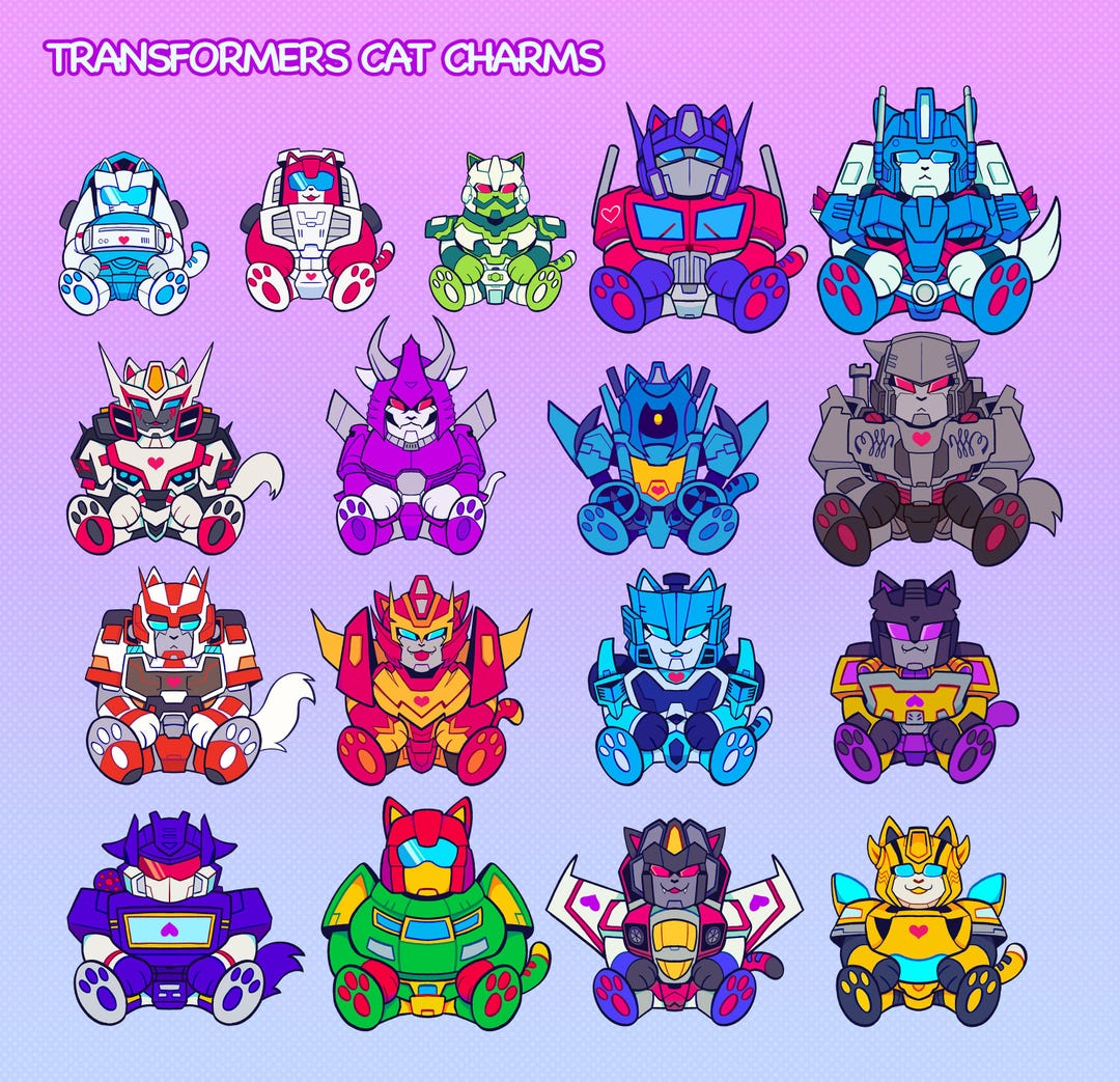 Transformers IDW/ MTMTE/ Lost Light Cats Acrylic Charms - Etsy
