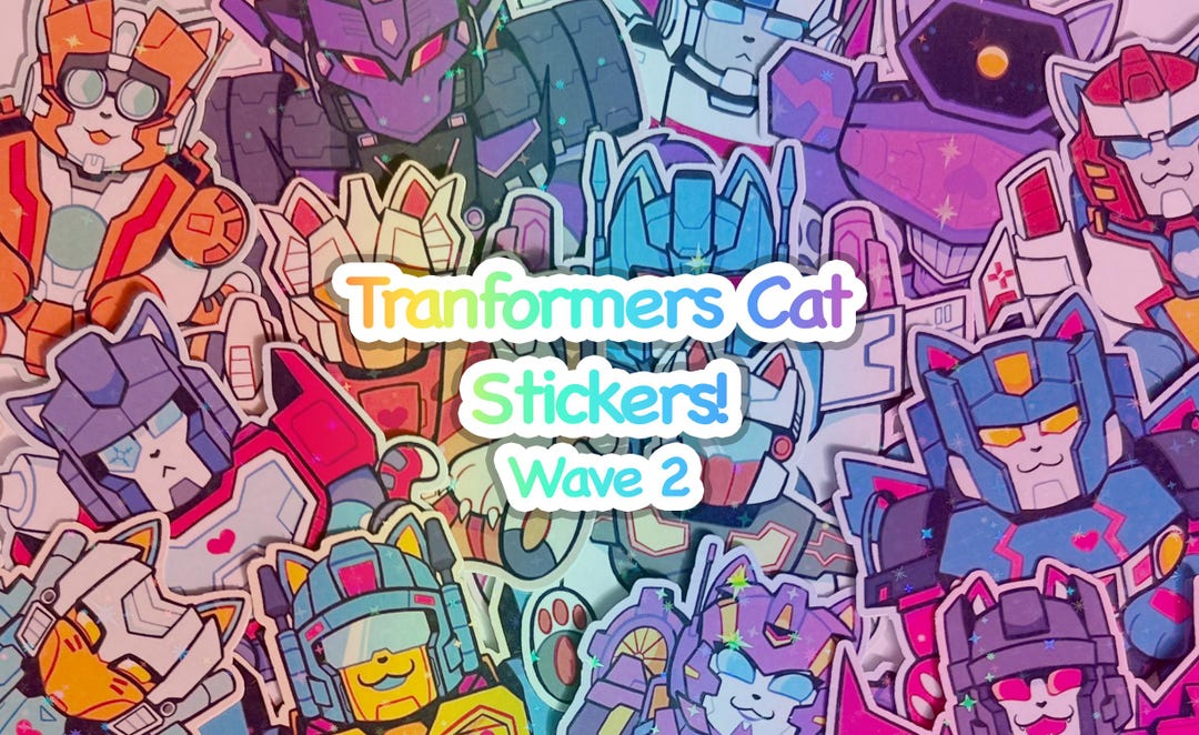 TRANSFORMERS IDW CATS Stickers - Sparkly - Wave 2 - Etsy