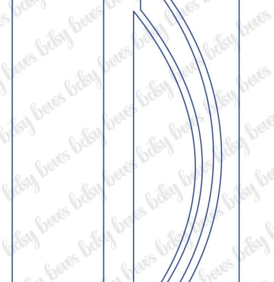 Half Kick-swish Cheer Bow Template - Etsy