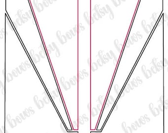 Sunburst With Stars Cheer Bow Template - Etsy