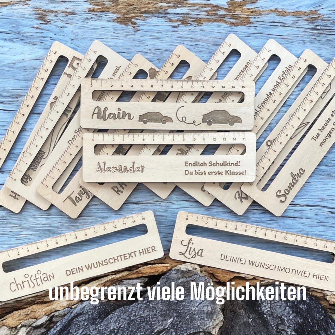 Reading Aid Ruler Personalized From High-quality Wood - Gift Idea for ...