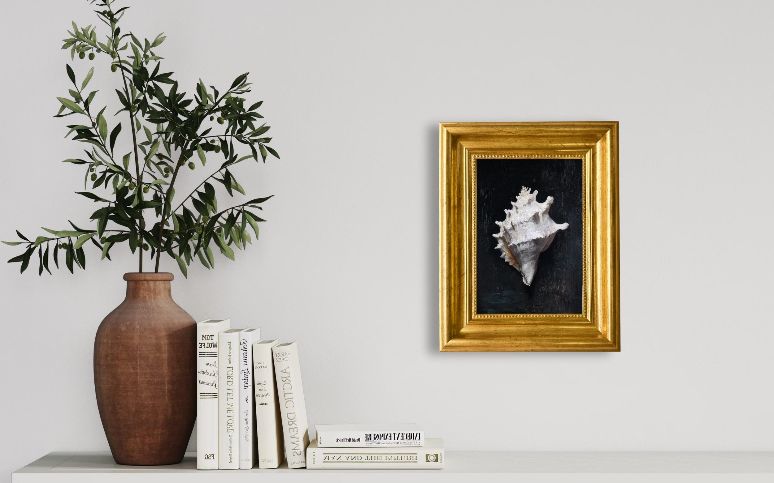Conch Shell Still Life Oil Painting on Canvas Original Seashell Artwork ...