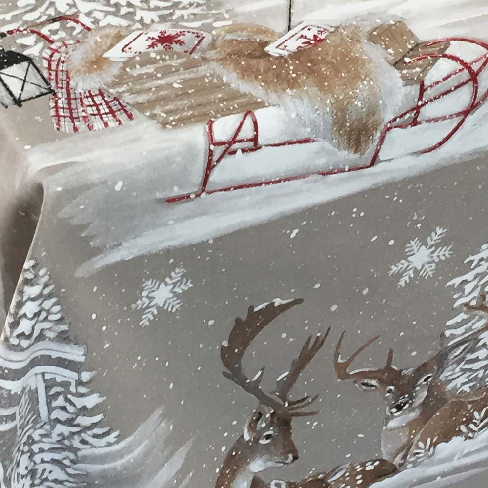 Winter Scene With Deer Table Runner - Etsy