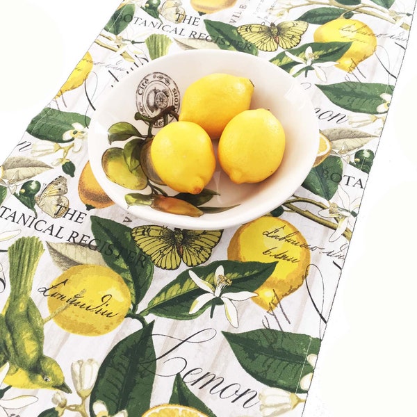 Italian Lemon Table Runner - Etsy