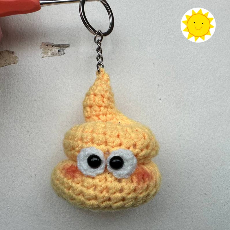 Poo Fun Handmade Keychains, Poop Crochet Keychain Gift Ideas, Handmade ...
