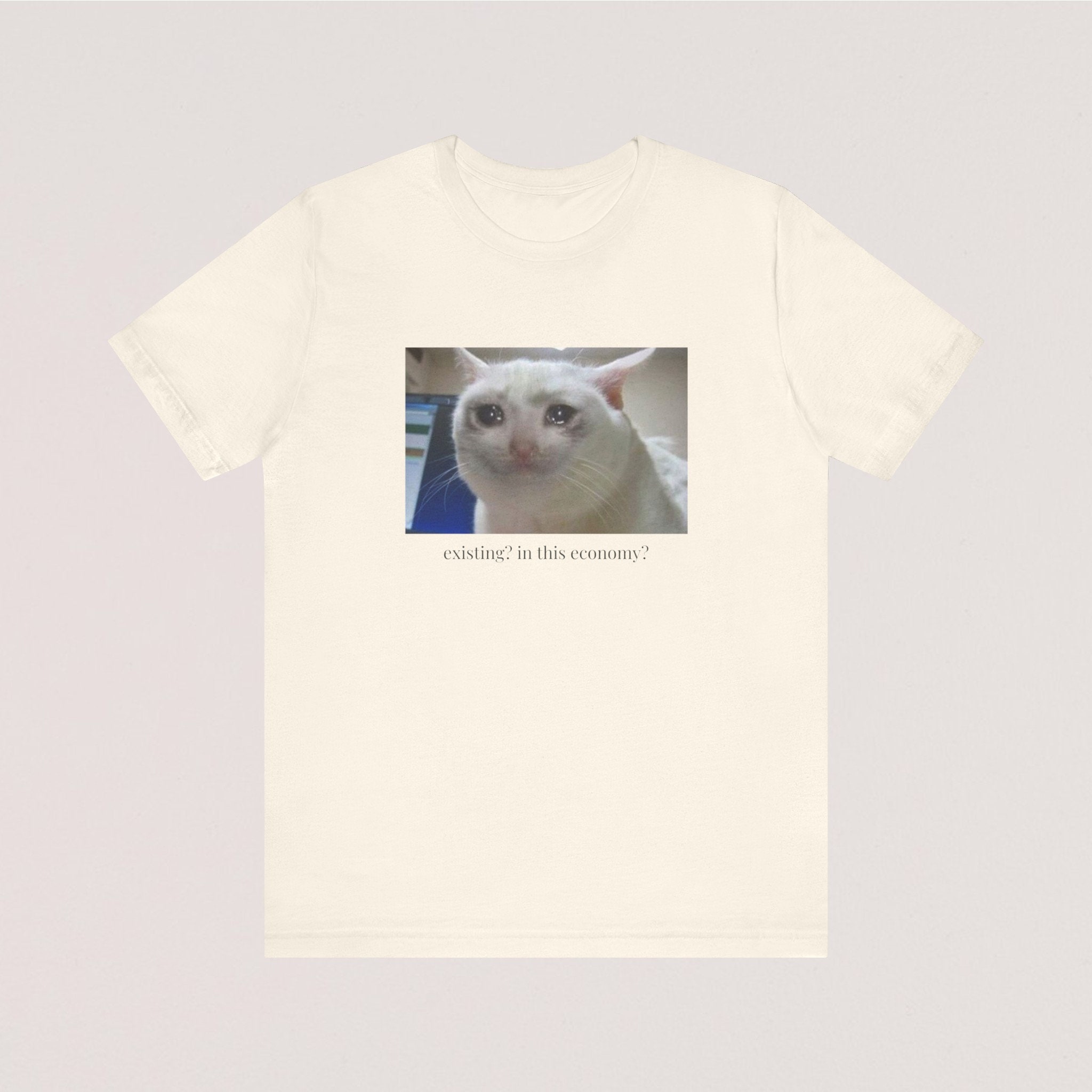 Sad Cat Meme Shirt, Funny Meme Shirt, Tiktok T-shirt, Viral Meme T ...