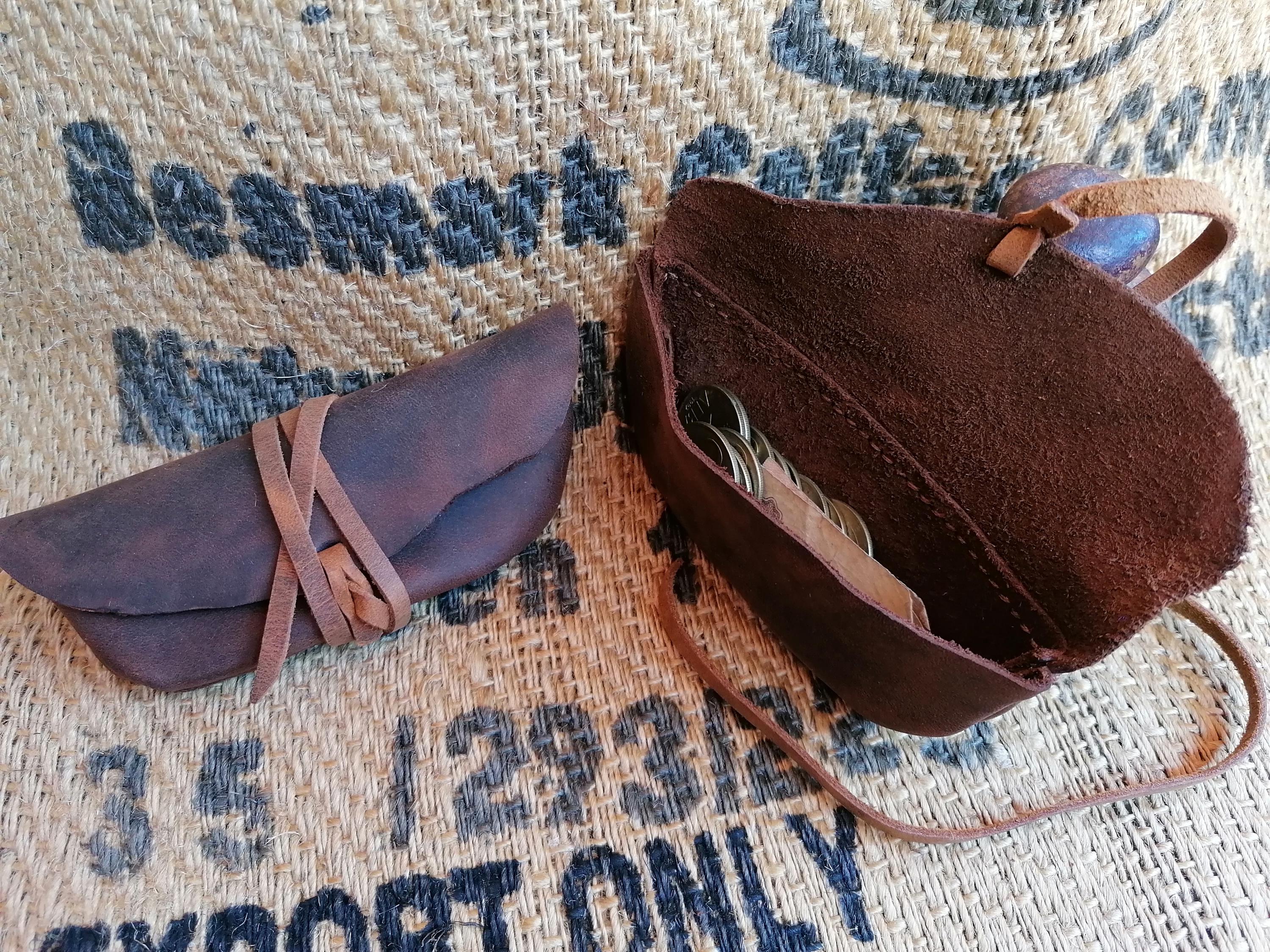 Handmade Leather Coin Purse: Viking Age Medieval Pouch - Etsy