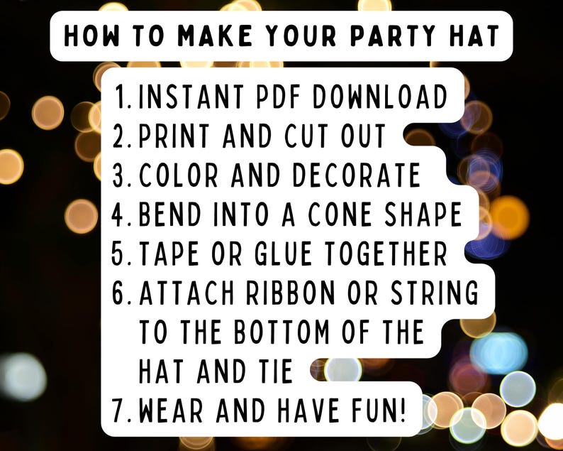 Printable Happy New Year Hats | 2026 NYE Paper Party Hat Kids Coloring ...