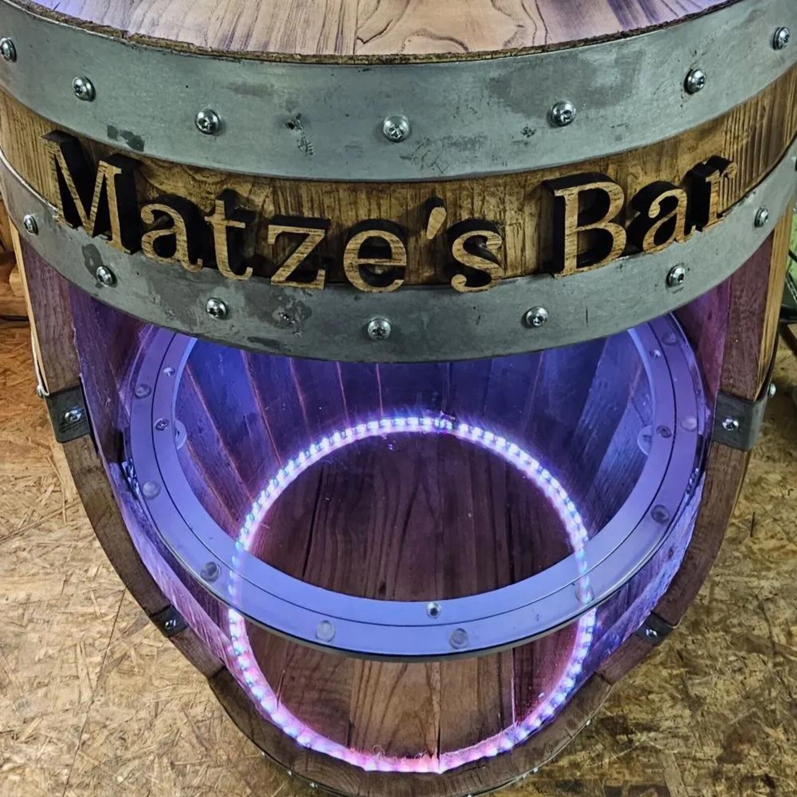 Barrel Display Cabinet, Whiskey Barrel Cabinet, Bourbon Barrel Bar ...