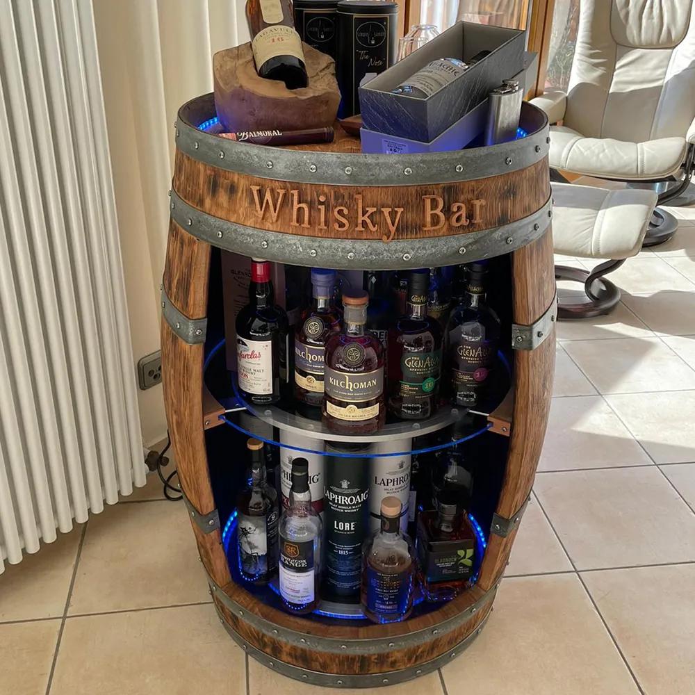 Barrel Display Cabinet, Whiskey Barrel Cabinet, Bourbon Barrel Bar ...