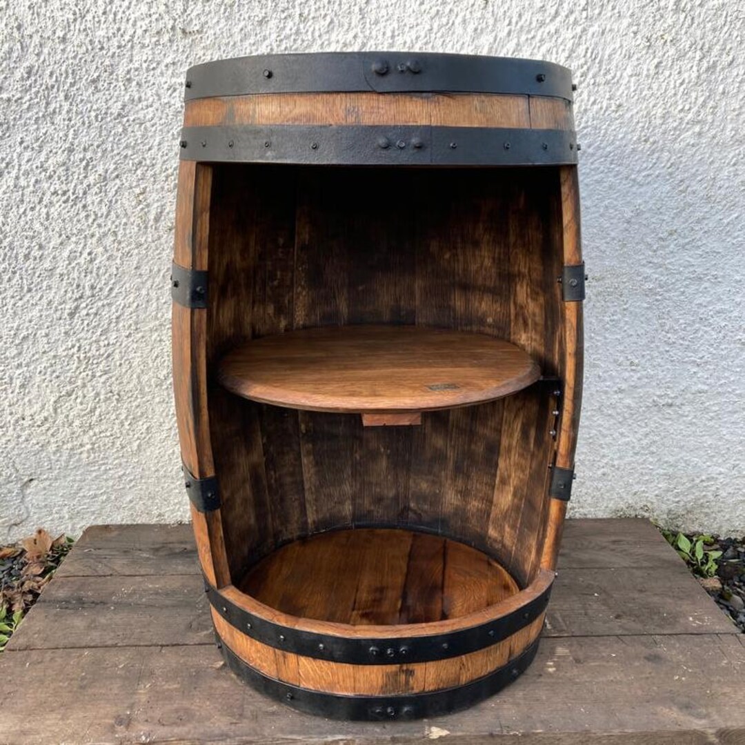 Bourbon Barrel Whiskey Barrel Bar Display Cabinet Barrel Cabinet for ...