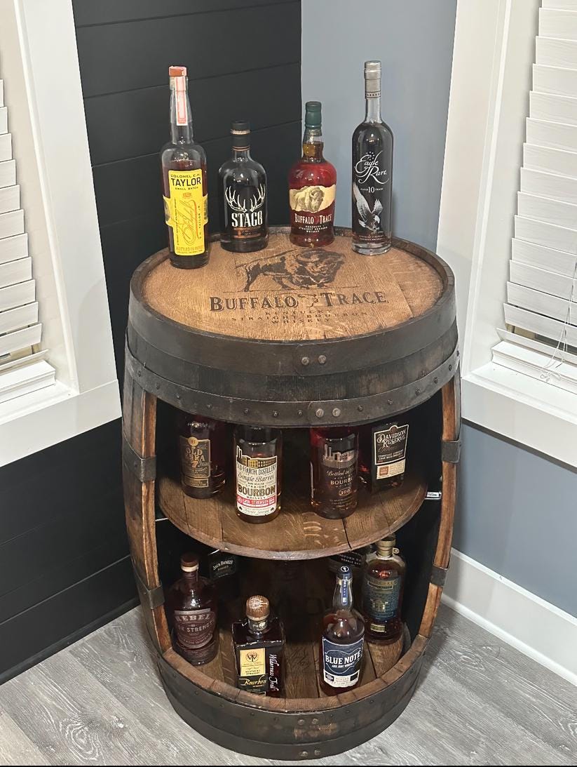 Whiskey Barrel Liquor Cabinet,barrel Bar Cabinet,unique Whiskey Barrels ...