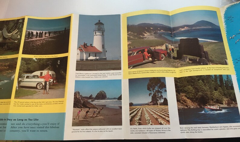 Vintage Southern Oregon Coast Highway Brochure From Gold Beach - Etsy