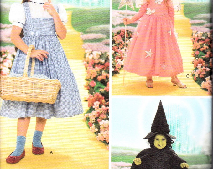 Simplicity Pattern 4139 Girls Wizard of Oz Dorothy Good Witch Bad Witch ...