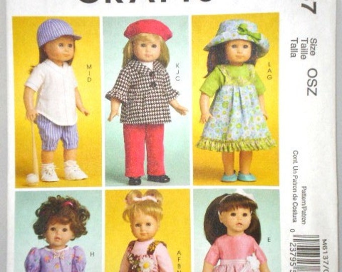 AMERICAN GIRL Doll Clothes Pattern Mccalls 6137 Modern Look New Uncut ...