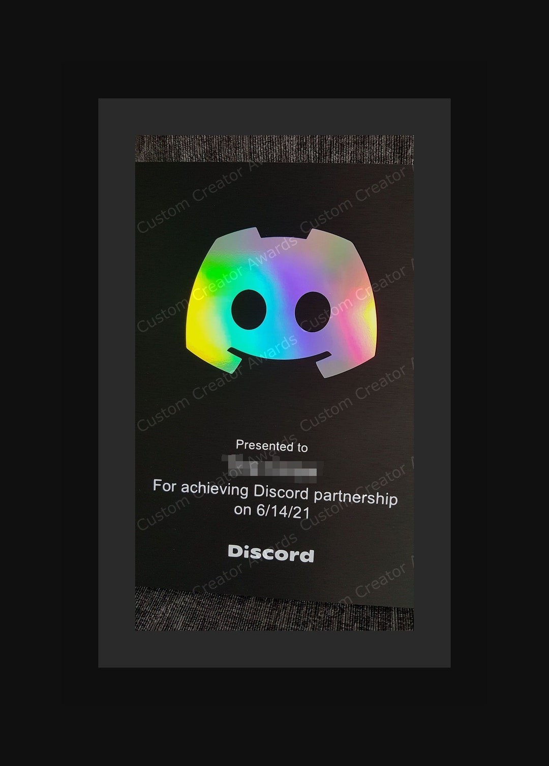 Custom Discord Follower Subscriber Creator Milestone Award Plaque ...