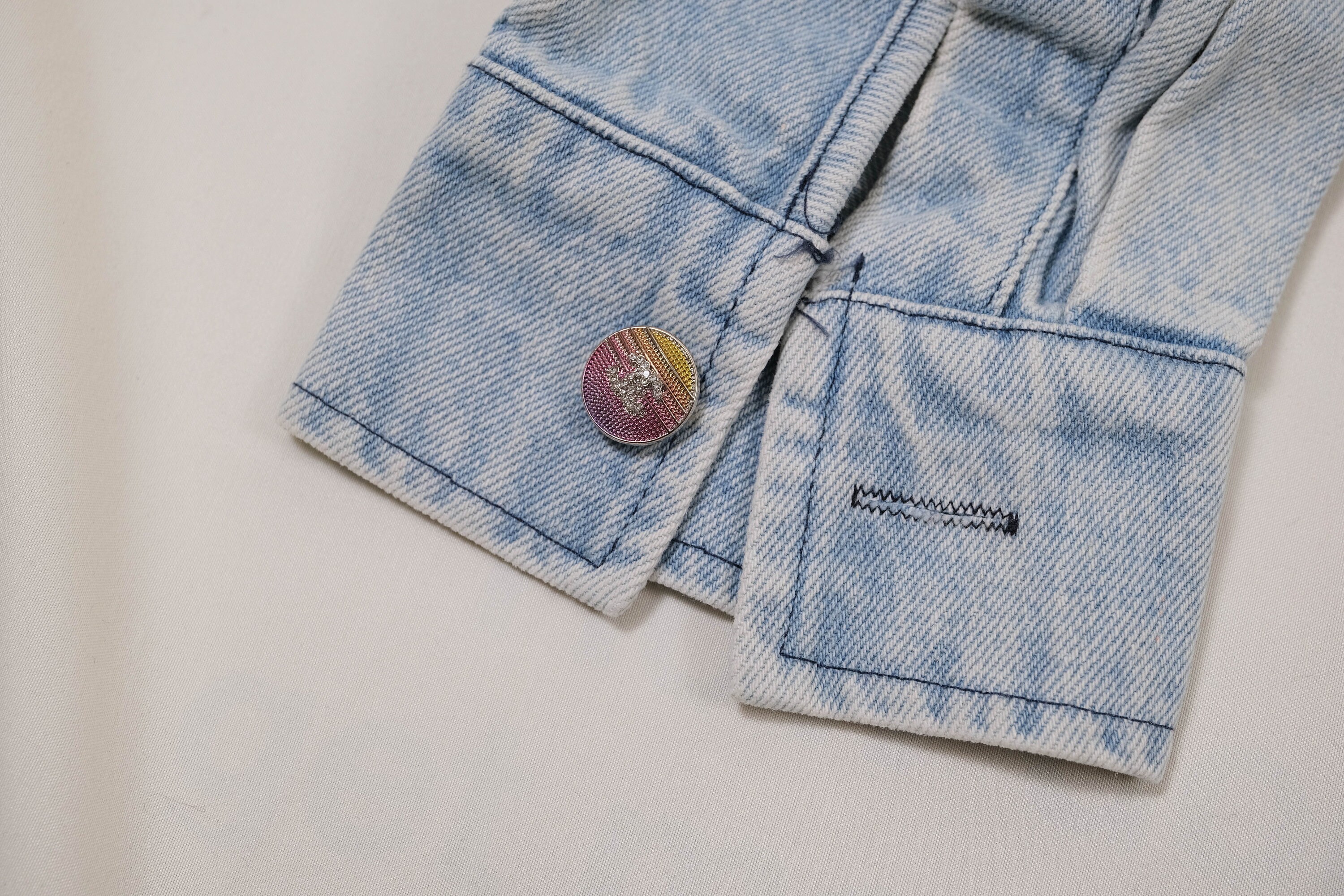Vintage Chanel Pinky Denim Jacket Women Size M - Etsy