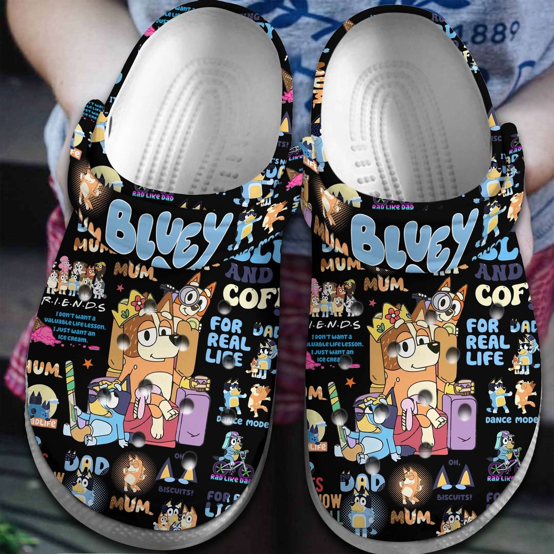 Personalized Bluey Family Birthday Clog Shoes, Clogs Shoes for Men ...