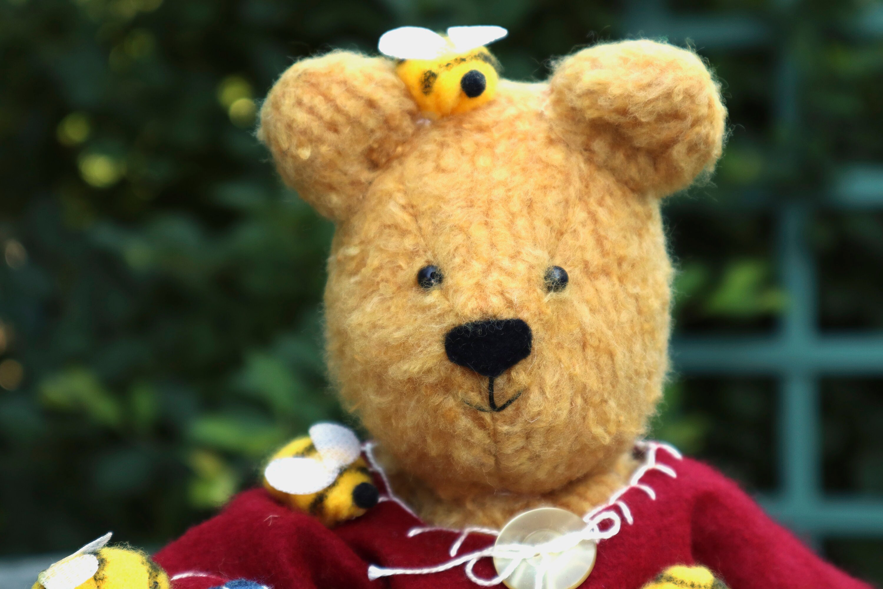 Honey Bear With Bees and Beehive - Plush Handcrafted Adorable ...